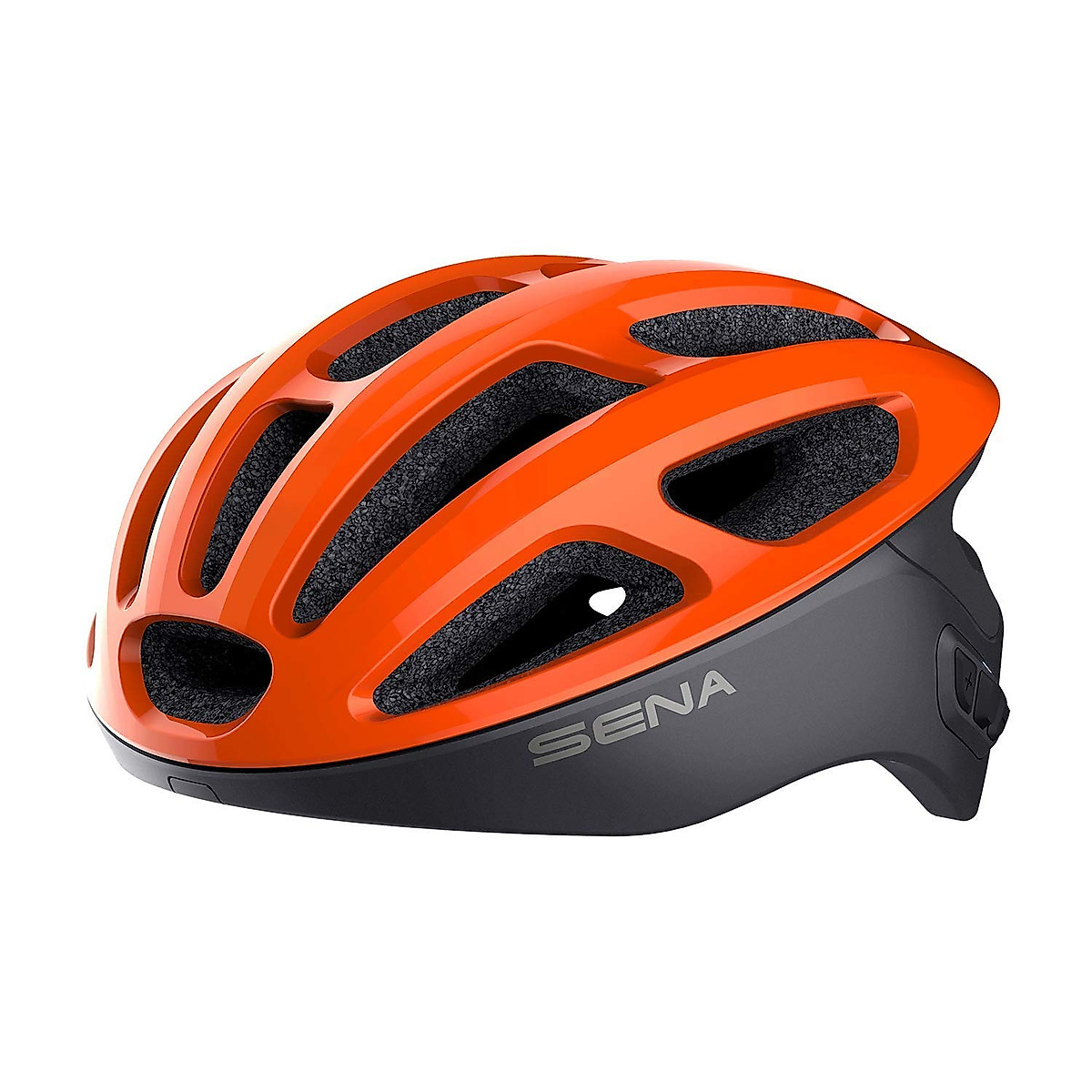 Sena R1 Smart Cycling Helmets (Matte Black and Electric Tangerine)