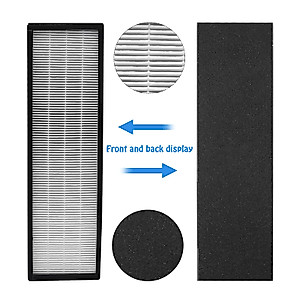 Hoypeyfiy 2Packs FLT4825 Filter B with 4 Carbon Pre-Filters Replacement for GermGuardian AC4300BPTCA, AC4900CA, AC4825, AC4825DLX, AC4850PT, CDAP4500BCA, CDAP4500WCA