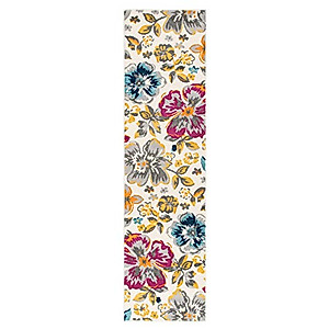 Modern Floral Runner Rug 2' x 7' 2" Multi