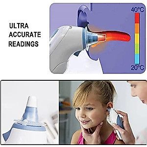 100pcs-Disposable Ear Thermometers Probe Covers, Soft Ergonomic Earmuffs Non Contact Ear Replacement Ear Thermometer Lens Filters for All Braun Digital Thermometers Sleeve