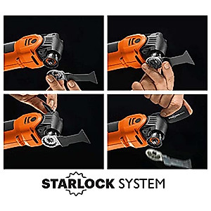 Fein FMM350QSL MultiMaster Corded Oscillating Multi-Tool Top Kit with QuickStart and StarlockPlus for Snap-Fit Accessory Change - 350W, Includes Case - 72295261090