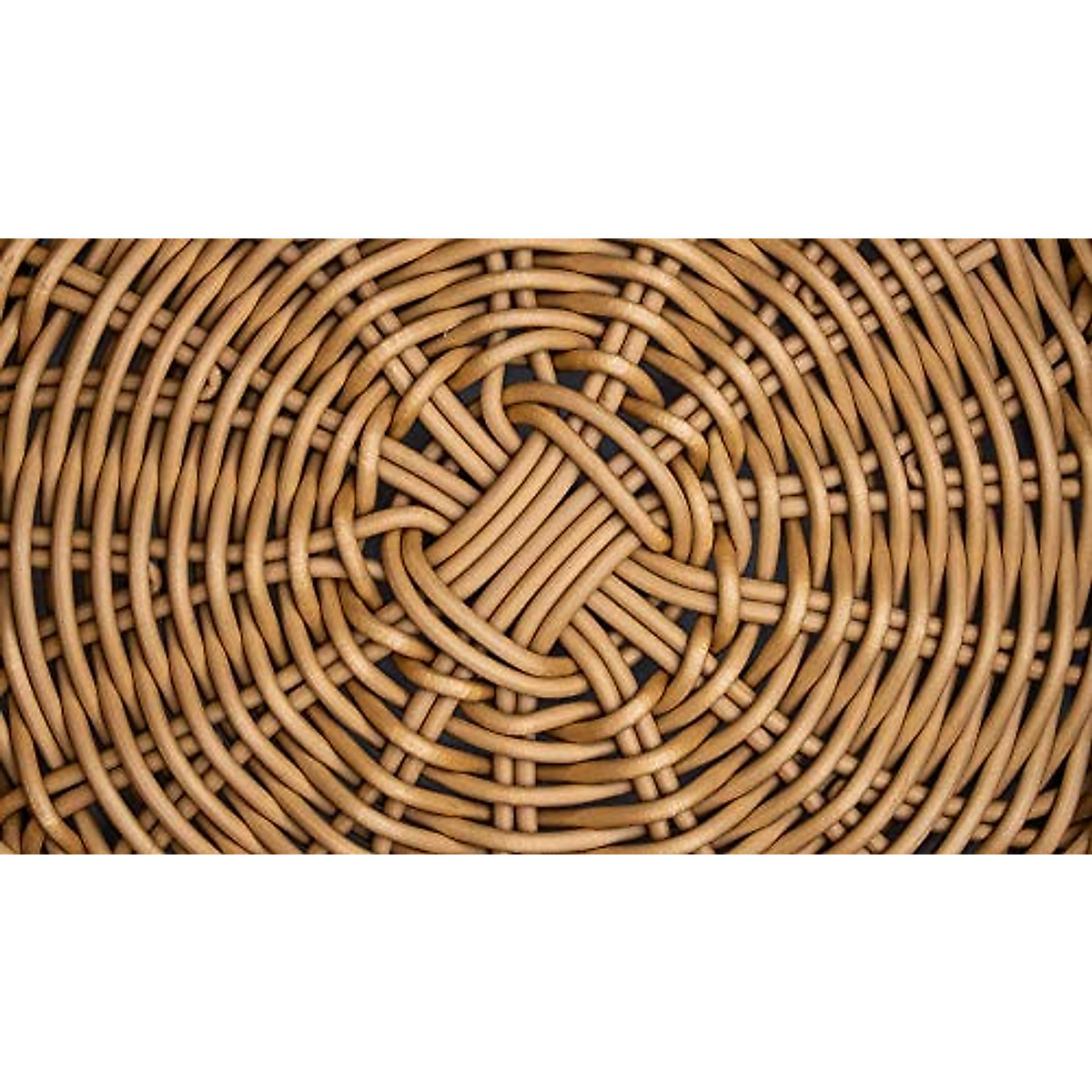 KOVOT Poly-Wicker Round Baskets Set of 2-10.5"D x 4"H Woven Polypropylene
