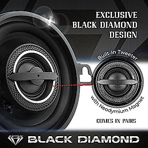 BLACK DIAMOND DIA-35.2 3.5" Coaxial Speaker Car Audio 2 Way 4-Ohm 60 Watts (2 Speakers)