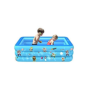 BESPORTBLE Inflatable Swimming Pool, PVC Inflatable Pool Summer Outdoor Home Garden Backyard Kids Swimming Pool (120cm 2 Layers) Swimming Pools