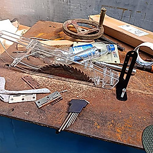 Stand Table Saw Protective Cover, 4-10 Inch Anti Dust Table Saw Guards with Splitting Knife, Universal Dustproof Clear Plastic Case - for Woodworking Most Table Saw (R-Shaped)