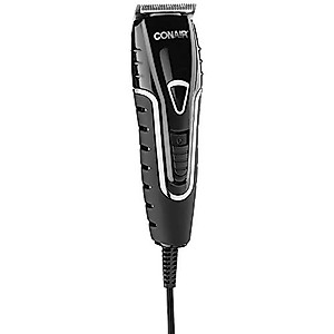 Conair Barber Hair Clippers, Barbershop Series No-Slip Grip 16-Piece Hair Cutting Kit