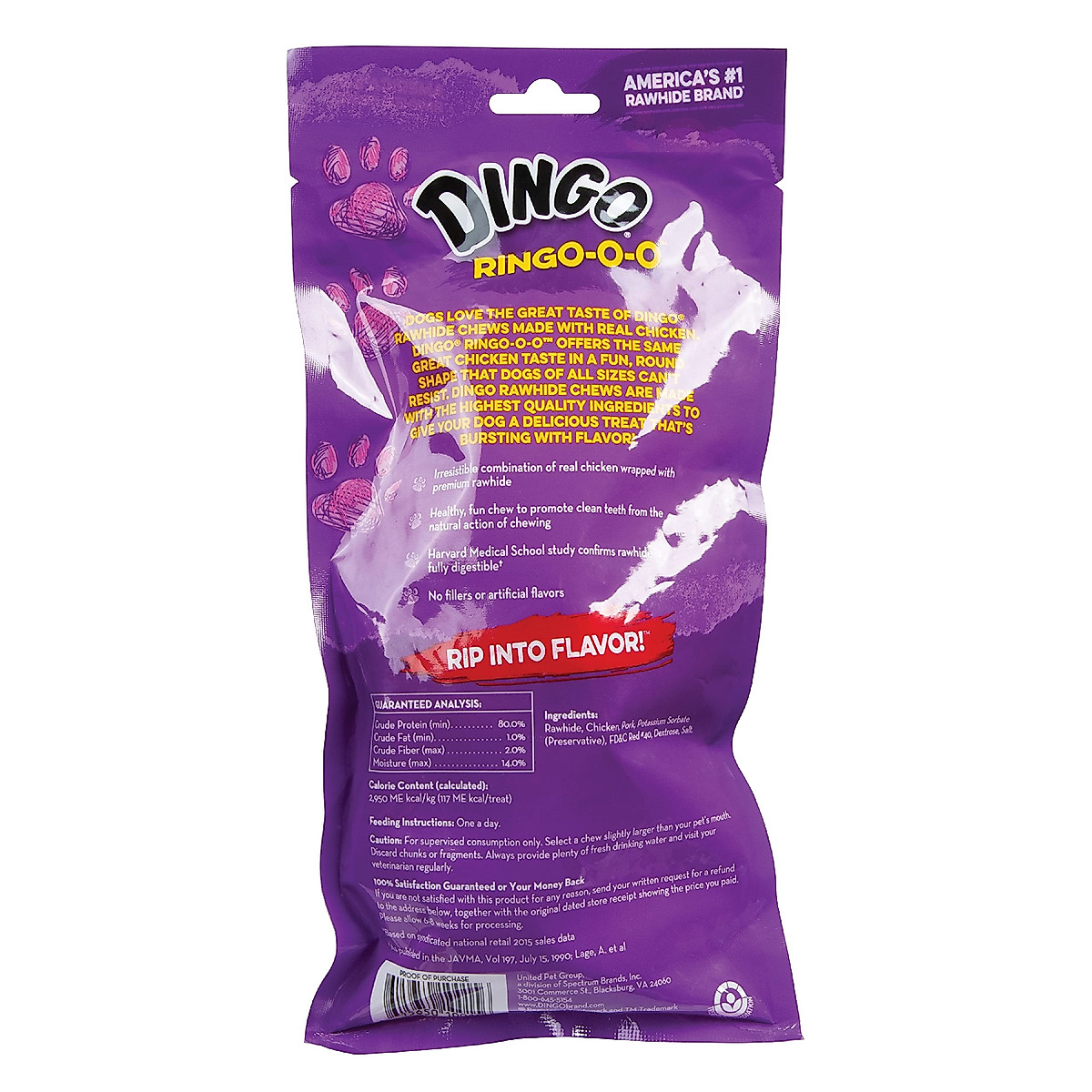 Dingo Ringo-o-o 5 Count, Ring-Shaped, Rawhide Chew For All Dogs