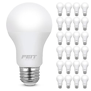 Feit Electric A19 LED Light Bulb, 60W Equivalent, E26 Medium Base, 800 Lumen, 3500K Neutral White light, Indoor/Outdoor General-purpose Light Bulbs, 11,000-Hour Lifetime, A800835/10KLED/MP/24, 24 Pack