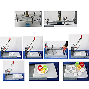 HayWHNKN Pizza Dough Press Machine Dough Pastry Manual Press Machine 3-25mm Thickness Adjustable with Handle Lever Design