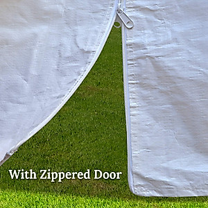 BenefitUSA Carport Side Wall for 10x20 Tent Garage, Replacement Canopy Sidewall White (Side Wall ONLY, Frame NOT Included)