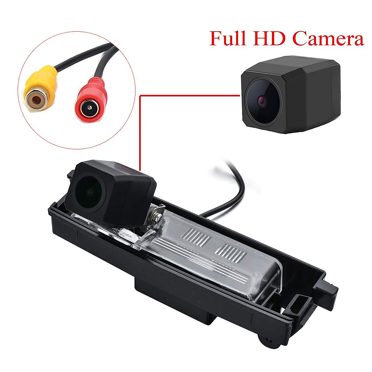 aSATAH Full HD Adjustable Angle Car Rear View Camera for Toyota RAV4 RAV-4 RAV 4/ Toyota Vanguard 2006~2012 &Vehicle Camera Waterproof and Shockproof Reversing Backup Camera (Full HD Adjustable Angle)