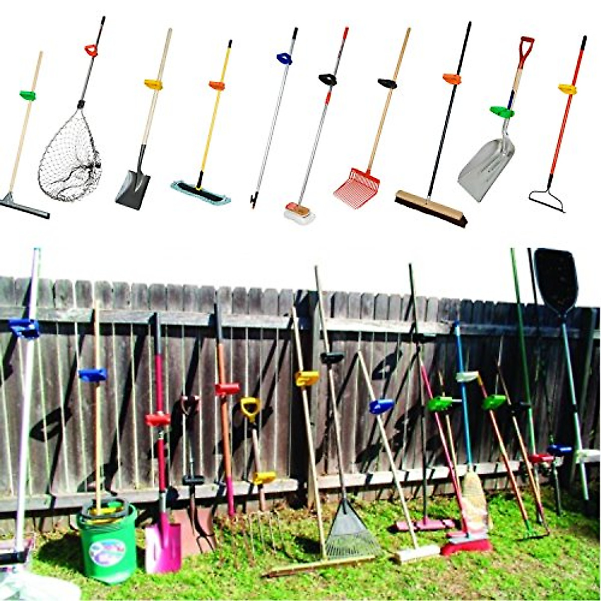 Back-Saving Tool Handle Labor-Saving Ergonomic Shovel or Rake Handle Attachment Yellow