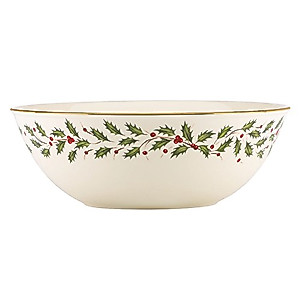 Lenox Holiday Large Bowl Red & Green, 3.95 LB