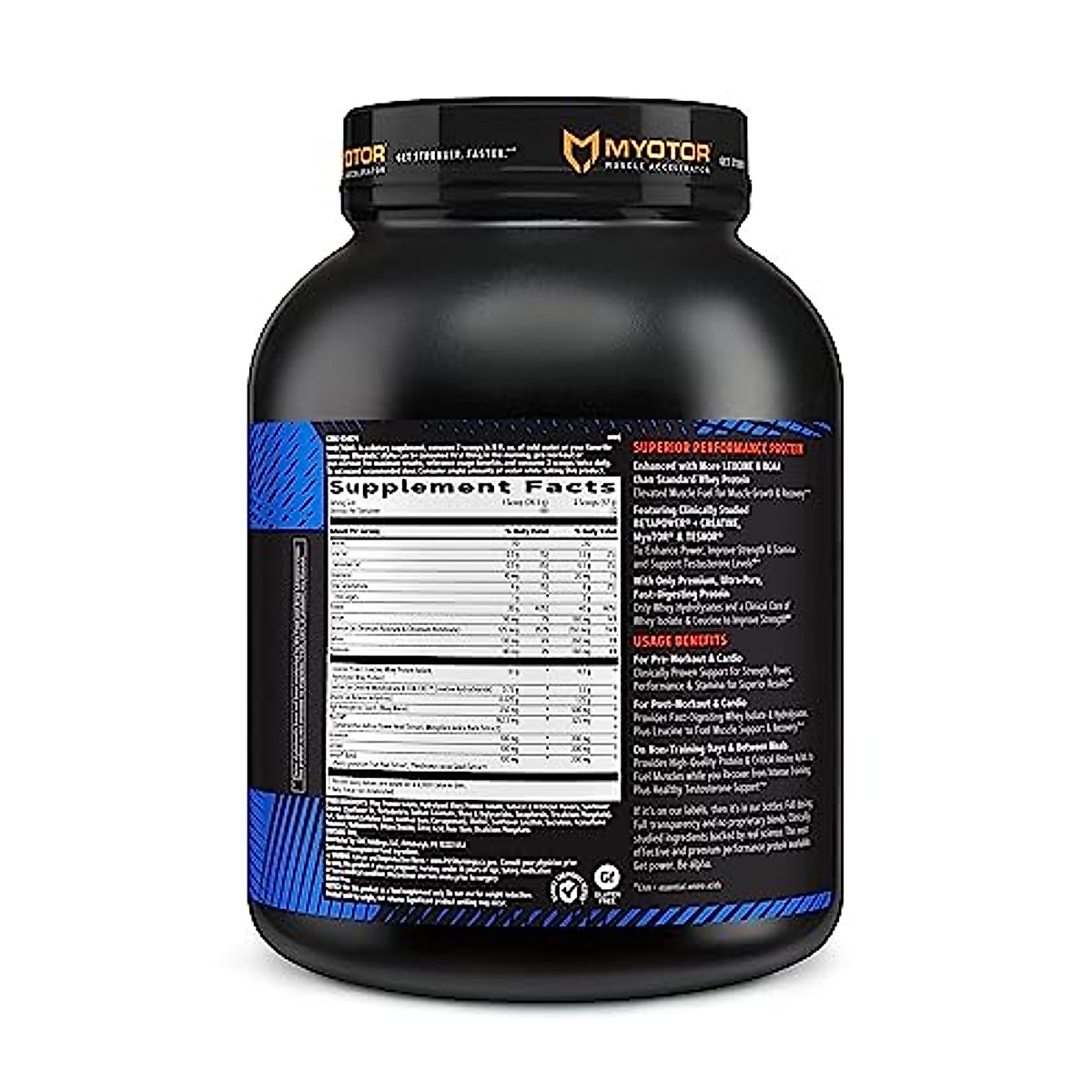 GNC AMP Wheybolic Alpha with MyoTOR Protein Powder | Targeted Muscle Building and Workout Support Formula with BCAA | 40g Protein | 22 Servings | Classic Vanilla