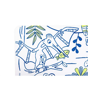 modern-twist 10 x 14" Reusable, Waterproof Coloring Mark-Mat Sheet for Kids, 100% Food-Grade Silicone, Pack of 1, Dino Maze