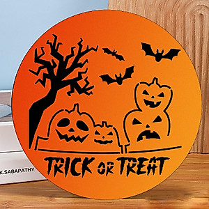 Halloween Stencils, 12" Large Reusable Painting Stencils, Round Happy Halloween Ghost Templates for Crafts, Home Decor, and DIY Projects - 12 PCS (Halloween 03)