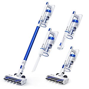 YTE Cordless Stick Vacuum Cleaner, 15KPa Powerful Suction Up to 45 Mins Runtime, 6-in-1 Lightweight Handheld Vaccumm-Cordless with Headlight for Home Hard Floor Carpet Car Pet Hair