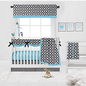 Bacati Love Warp Stripes Diaper Changing Pad Cover, Black/White (LOBKWSTCPC)