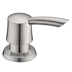 EKRTE Hand Soap Dispenser for Kitchen Sink, Brushed Nickel Dish Sink Dispensers Pump, Liquid Lotion Bathroom Sink Soap Dispenser with 320ML Bottle