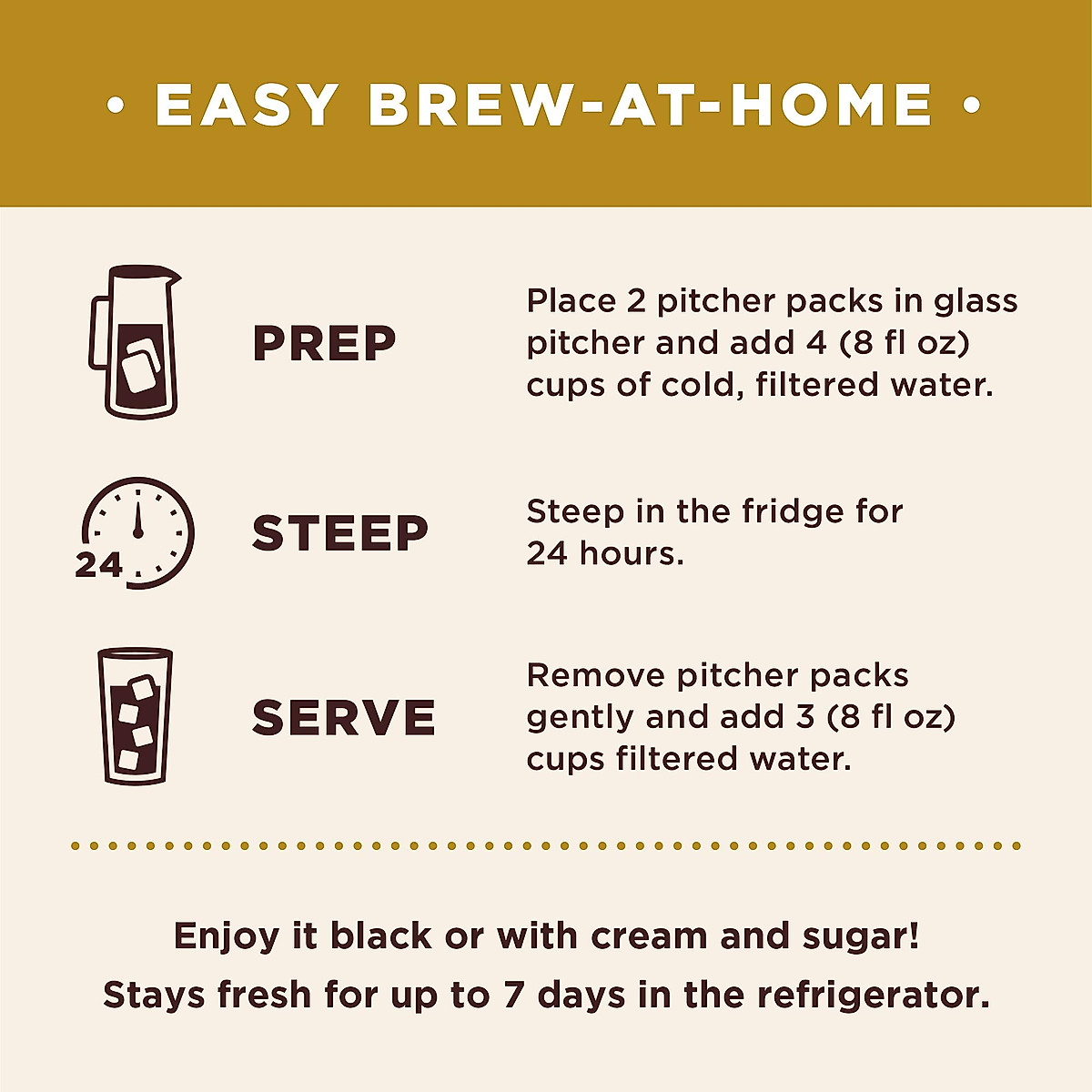 Don Francisco's Organic Cold Brew Coffee, 8 Pitcher Packs (makes 4 pitchers)