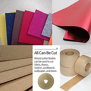 AUTOTOOLHOME 45mm Rotary Cutter Set with 10 Pack Titanium Rotary Blades Fabric Cutter SKS-7 Quilting Sewing Patchwork Tool