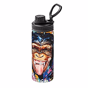 Eevikion Banksy Artist Graffiti Stainless Steel Insulated Tumbler Sports Water Bottle Hot and Cold Travel Cup 18oz