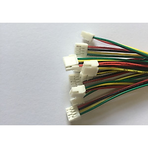 LATTECH 10 PCS 4 PIN JST GH Connectors on Both Sides with Electric Wire 1007 28 AWG(Total length:200MM)