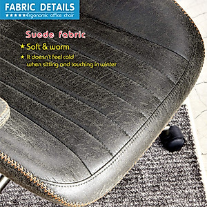 XIZZI Ergonomic Chair, Modern Computer Desk Chair,high Back Leathe Office Chair with Lumbar Support for Executive or Home Office (Gray-Black)