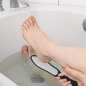 Oneleaf 2PCS Professional Pedicure Rasp Foot File Cracked Skin Corns Callus Remover for Extra Smooth and Beauty Foot (Black) (Black)