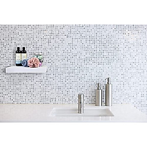 Floating Shelf with Drawer, Floating Nightstand for Bedroom 16” Wall Shelf, White Floating Shelf with Storage, Floating Shelf for Office Bathroom Floating Bedside Table (White Wood)