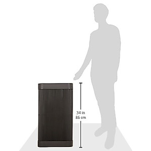 Safco Products At-Your-Disposal Trash Can 9790BL, Black, Impact and Water Resistant, 38 Gallon