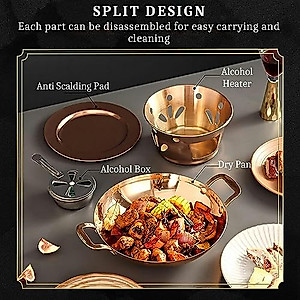 Commercial s and Buffet Set, Stainless Steel Chafing Dish Server Warming Tray with Fuel Holders, for Birthday Party Wedding Celebration Alcohol Pot