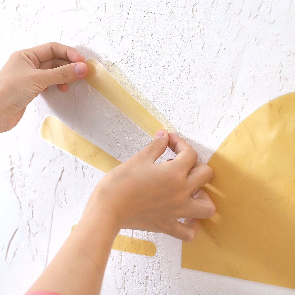 Large Half Sun Wall Decal - Children's Baby Boys Girls Nursery Decor, Kids Room Wall Art, Removable Sunburst Wall Stickers (Sun Wall Decor)