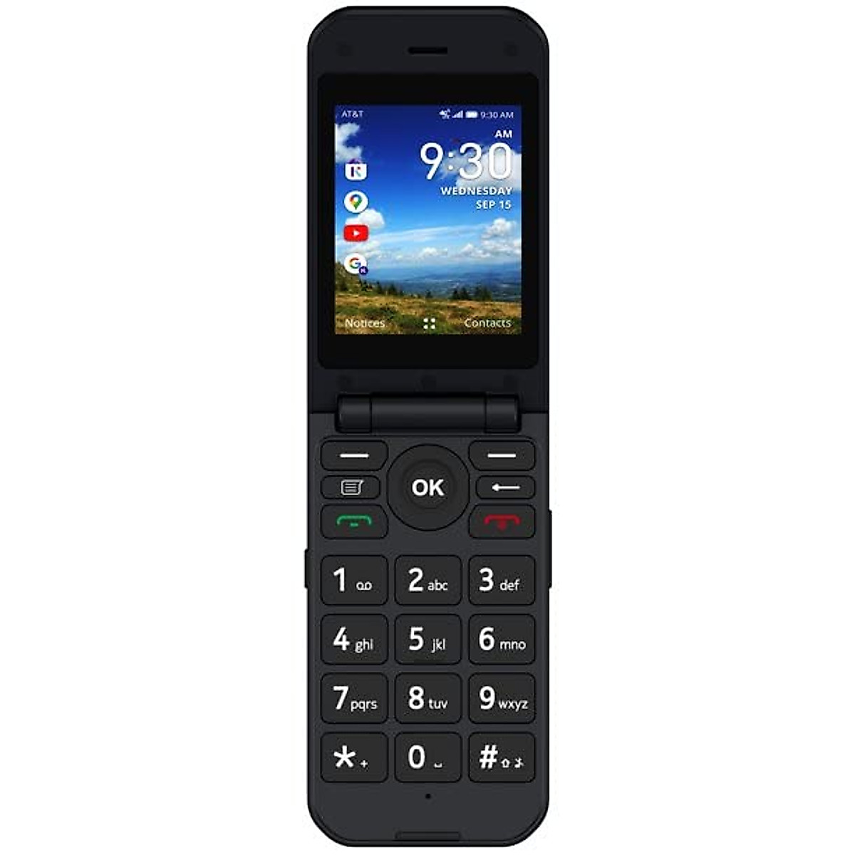 AT&T Cingular Flex 4G LTE Flip Phone ATTEA211101, 4GB, Charcoal, UNLOCKED Gray (Renewed)