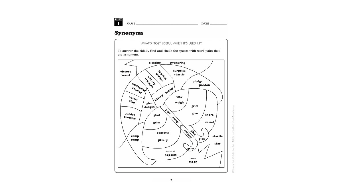 Vocabulary Workbook for Grade 4 - Fun Reproducible Packets to Boost ...