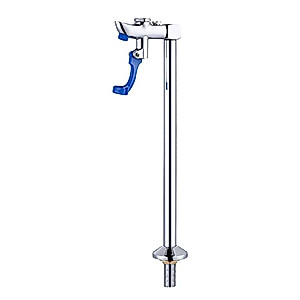 WOWOW Glass Filler Faucet, 14-Inch Water Filler Faucet Deck Mount Pedestal Glass Filling Water Station, Stainless Steel Push Cup Faucet for Bar Hotel Restaurant and Public Lounge