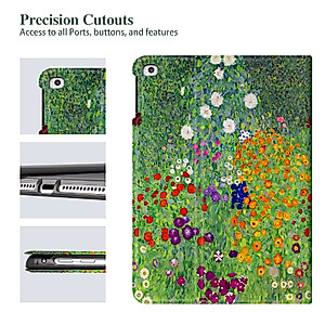 Vimorco iPad Case 6th/5th Generation 2018/2017, iPad 9.7 Inch Case for iPad 6th/5th Case Generation, Adjustable Angle, Auto Wake/Sleep, iPad Air 2 / Air Case Folio Stand Cover (Flower Garden)