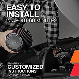 K&N Cold Air Intake Kit: Increase Acceleration & Engine Growl, Guaranteed to Increase Horsepower up to 7HP: Compatible with 2.5L, L4, 2013-2014 Ford Fusion, 69-3533TTK