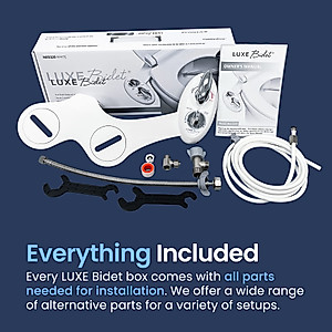 LUXE Bidet NEO 320 - Self Cleaning Dual Nozzle - Hot and Cold Water Non-Electric Bidet Toilet Attachment& NEO 120 - Self Cleaning Nozzle - Fresh Water Non-Electric Bidet Toilet Attachment