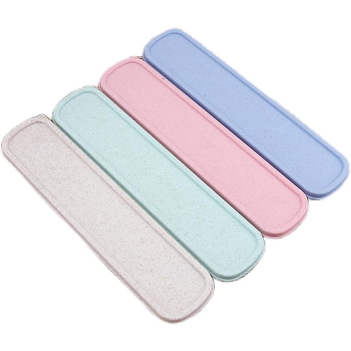 OriGlam 1pcs Portable Flatware Box Travel Tableware Storage Case Box, Utensil Case Flatware Storage Box for Cutlery Kit (Pink)