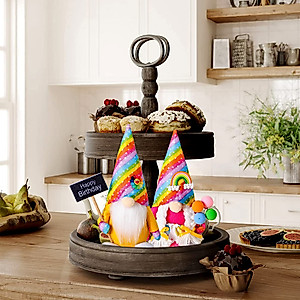 2pcs Birthday Gnomes Swedish Tomte Gnome Decor Birthday Gifts Handmade Scandinavian Garden Gnomes Valentines Day Tiered Tray Decorations