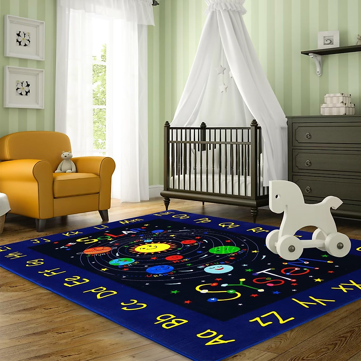 NANAN Kids Rug 5x7 Kids Room Rugs for Bedroom Carpet Kids Educational Rug Extra Large Soft Crawling Play Mat for Children Toddlers Classroom Playroom Alphabet Nursery Area Rug