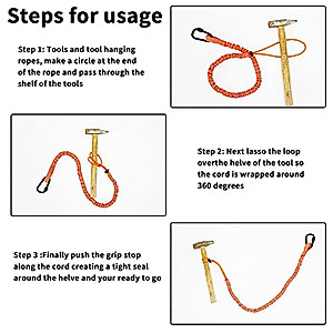 3 Pack Safety Fall Protection Lanyard, Retractable Tool Lanyard Safety Tool Leash with Adjustable Screw Lock Carabiner Clip (18 Lb Working Limit, 3 Color )