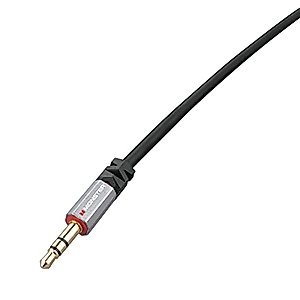 Monster Gen2 Essential 3.5 mm Stereo Plug to 3.5 mm Stereo Plug Cable, Black, 3M (Metal)
