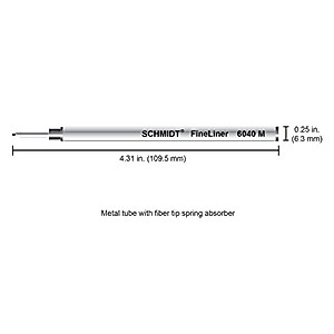SCHMIDT 6040 Fineliner with Spring Loaded Refill 1.0mm, Point Blue, 2 Pack Blister (SC58118)