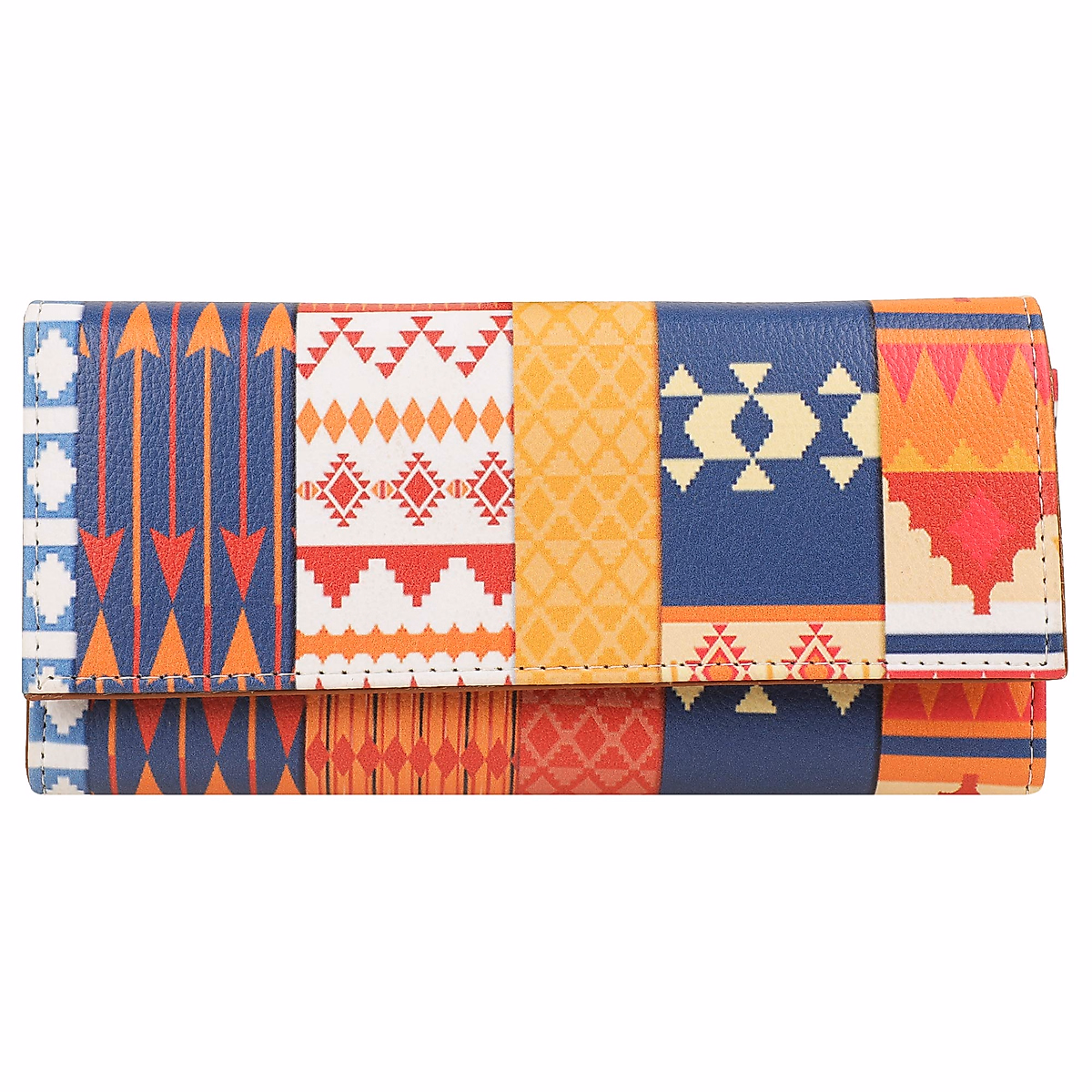 ShopMantra Abstract Triangle Pattern Multicolor Faux Leather Printed Women's Wallet