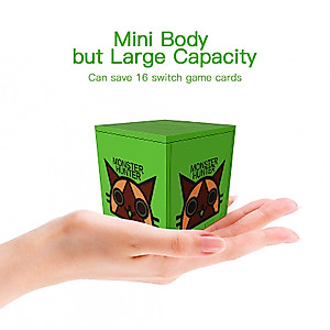 UFOPETIE Game Case Box for Switch Games Card Monster Hunter Games Cube Up to 16 Games,Foldable Nintendo Switch Game Card Case Cube Nintendo Switch Game Storage Box