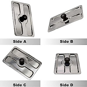 UOIENRT Toaster Dust Cover, Stainless Toaster Appliance Top Cover, Steel Electric Bread Maker Upper Cover for Bread Machine