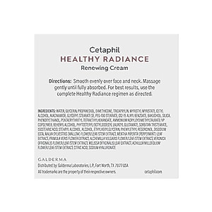 Cetaphil Face Cream, Healthy Radiance Renewing Cream, Visbily Reduces Look of Dark Spots, Brightening Lotion, Designed for Sensitive Skin, Hypoallergenic, Fragrance Free, 1.7oz