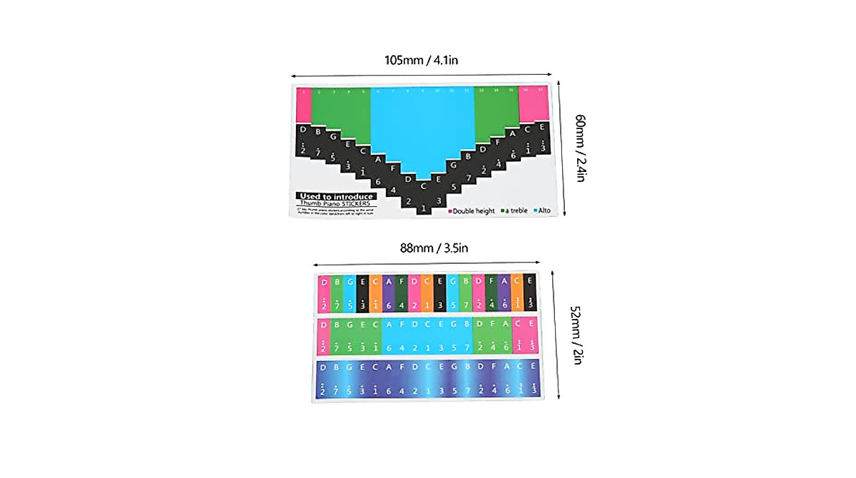 Colorful Kalimba Stickers for Easy Practice